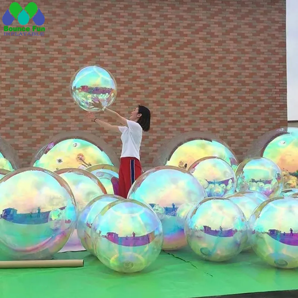 Iridescent-And-Silvery-Inflatable-Mirror-Ball-Giant-Mirror-Balloon ...