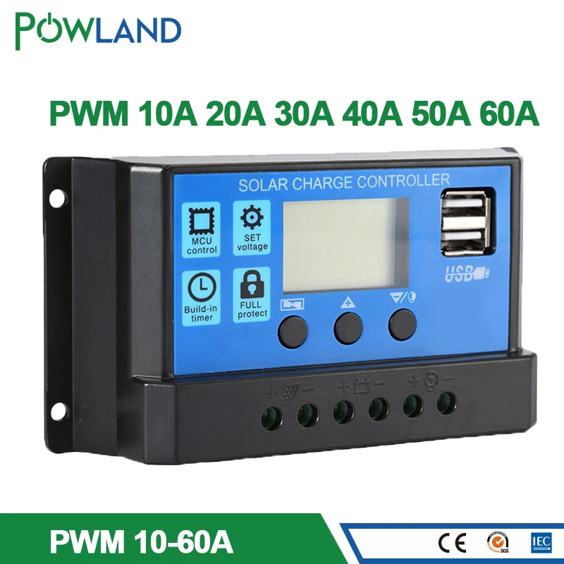 Pwm Solar Controller 10a 20a 30a 12 24 | 30 Amp Pwm Solar Charge ...
