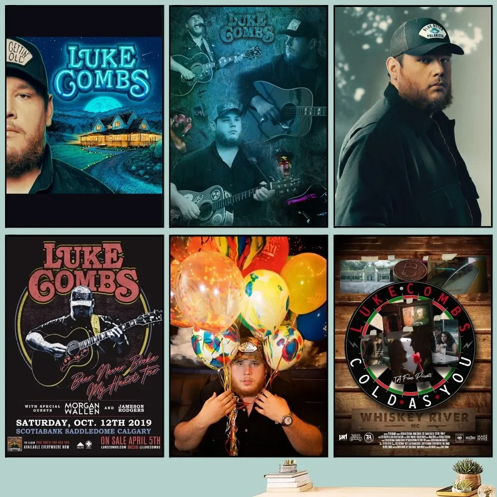 Singer-Luke-Combs-Poster-DIY-Vintage-Movie-Poster-Wall-Art-Painting ...