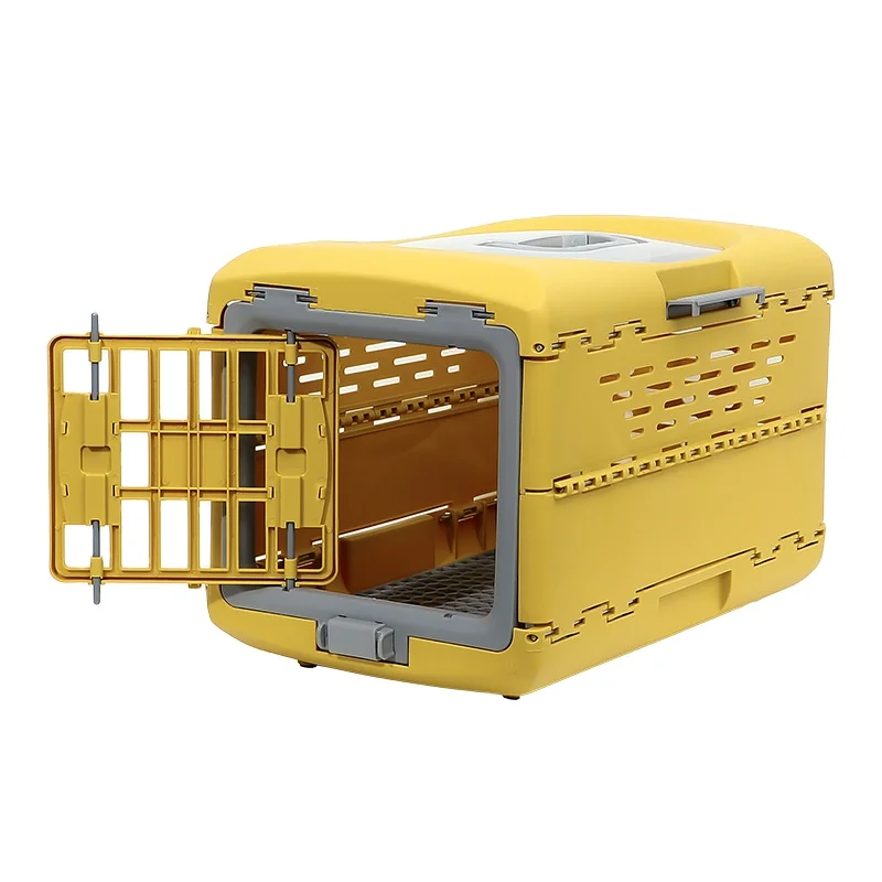 IATA Approved Plastic Dog Transport Box Collapsible Pet Cage with Bag ...