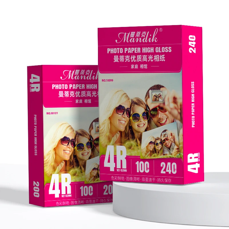 240gsm-Premium-Inkjet-Printer-Single-Glossy-4R-Size-Photo-Paper-100 ...