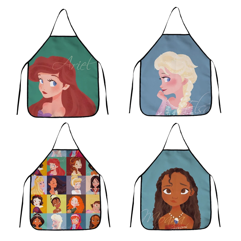Disney Princess Apron For Women Antifouling Kids Kitchen Apron Cartoon ...