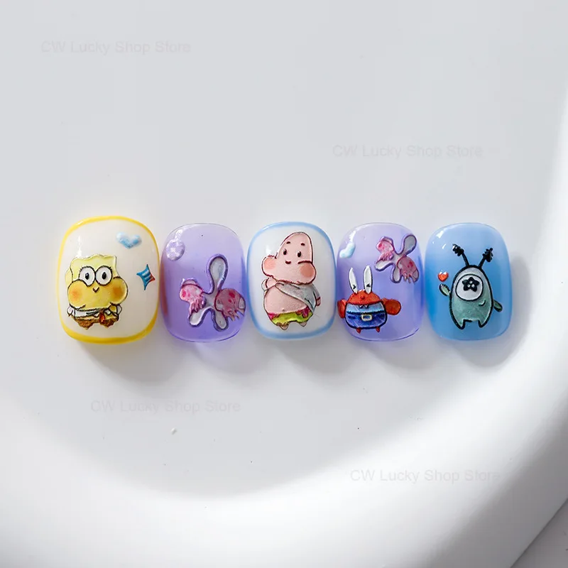 Patrick Star Nail Art