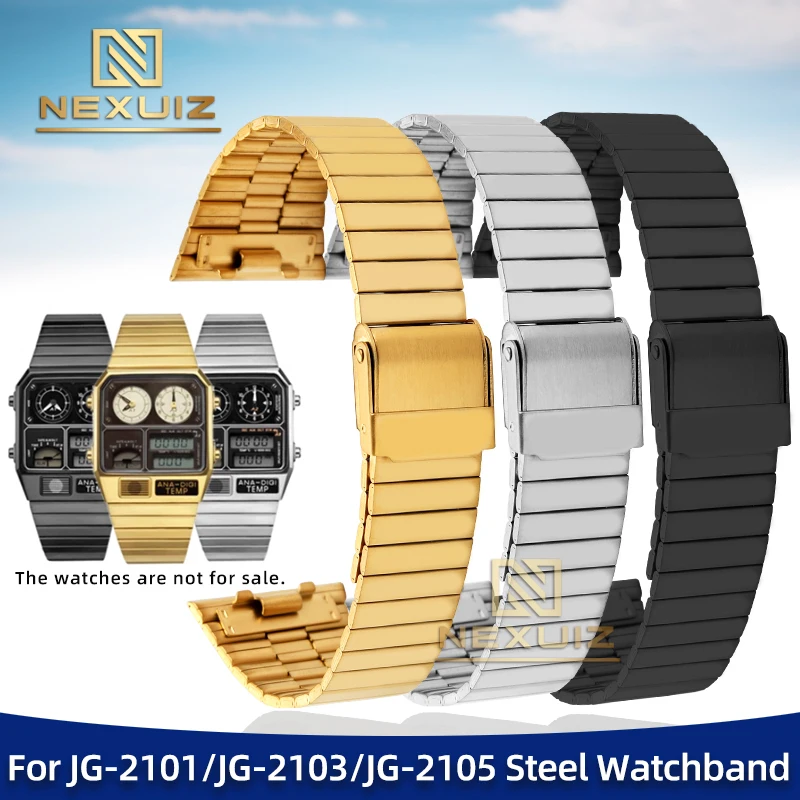 High-Quality-Stainless-Steel-Watchband-For-Citizen-Vintage-Gold-Nugget-JG-2101-2103-2105-Watch ...