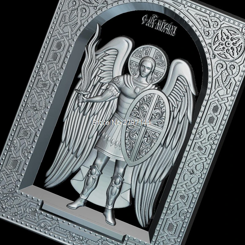 Saint_1 Mihail (Arhanghelul) Keret 3D Modell Megkönnyebbülés Stl ...