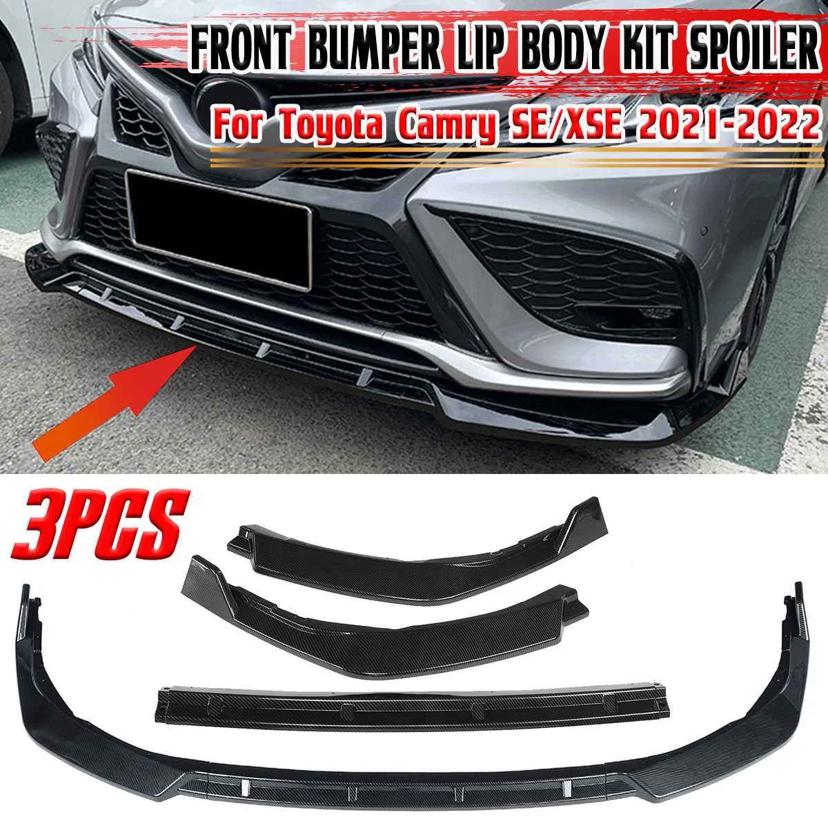 High-Quality-SE-XSE-Car-Front-Bumper-Lip-Body-Kit-For-Toyota-Camry-SE ...