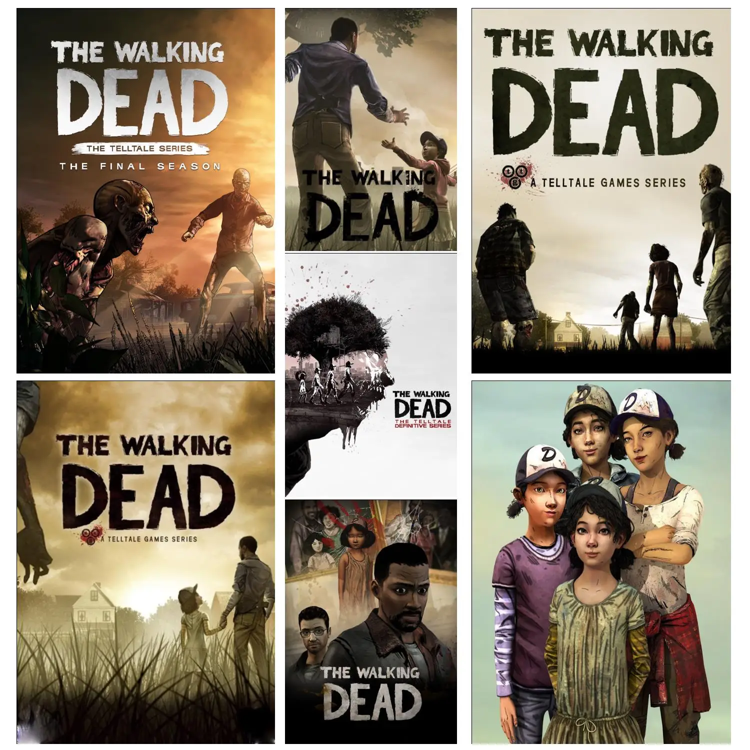 Telltale The Walking Dead Anime Video Game Canvas Art Poster Modern ...
