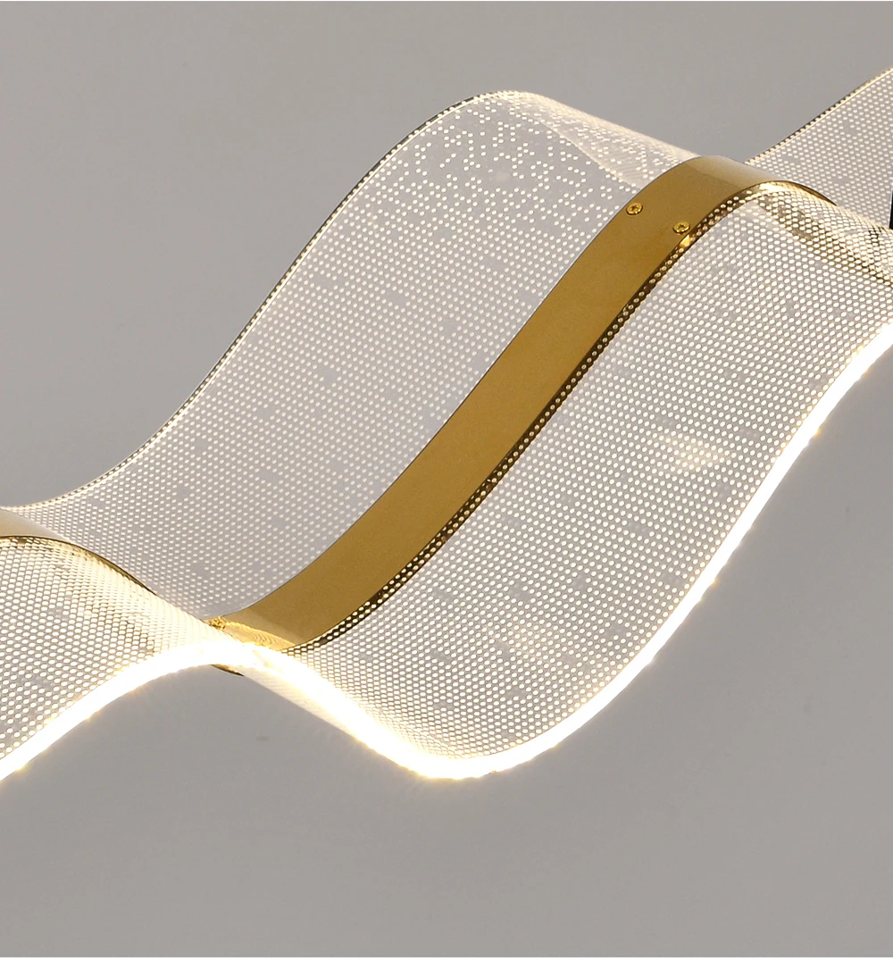 Shop Modern Hanging Wave LED Chandelier for Dining, Kitchen, Bar ...