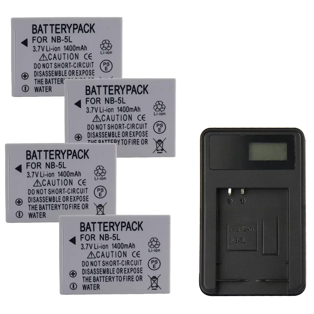 NB-5L Battery 1400mAH 3.7V Suitable for Canon SX200 SX210 SX220 SX230 ...