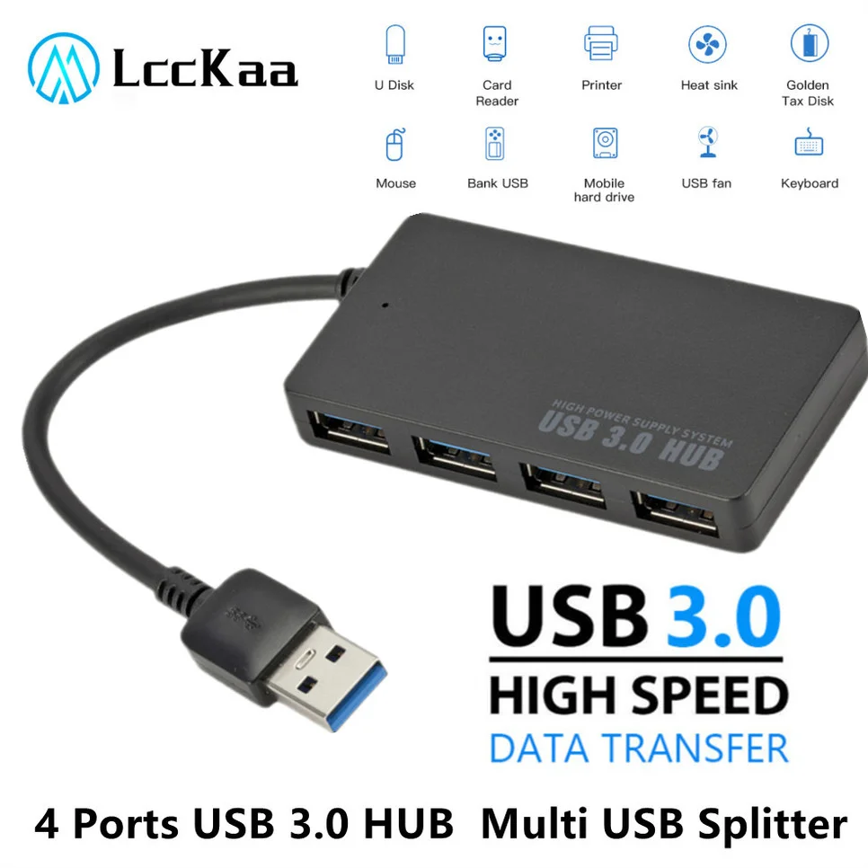 LccKaa-USB-Hub-3-0-Adapter-Rotate-High-Speed-U-Disk-Reader-Splitter-4 ...