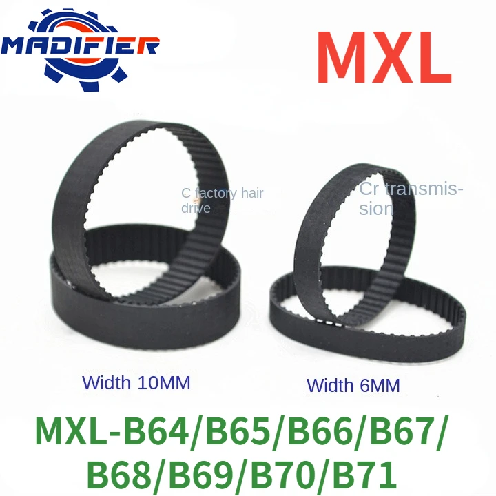 GKTOOLS MXL Synchronous Timing belt B64MXL/B65MXL/B66MXL/B67MXL/ B68MXL ...