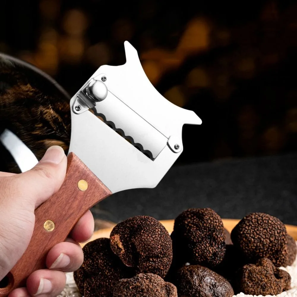 Stainless-Steel-Truffle-Slicer-Wood-Handle-High-Hardness-Cheese-Grater ...