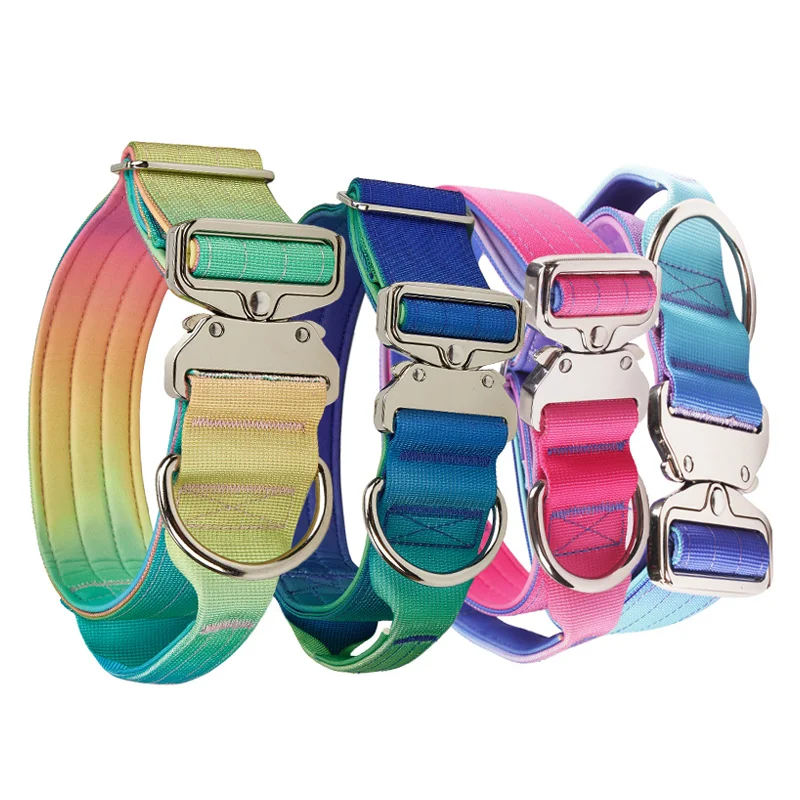 5CM Tactical Training Pet Collar with Gradient Color Anti-Pull Design ...