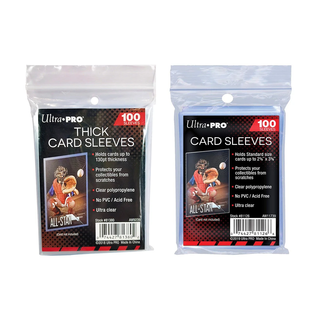 Ultra Pro 100 Pcs Thick Soft Gaming Generic Card Sleeves Ultra Clear ...