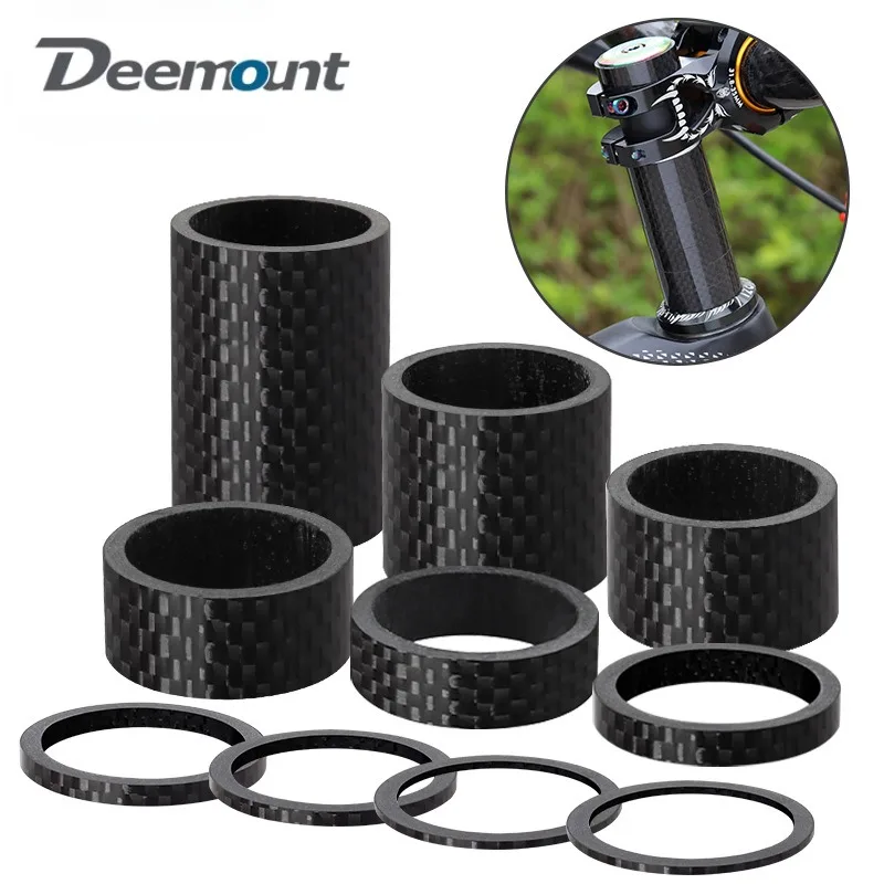 Carbon Fiber Bicycle Spacers for 1-1/8" 28.6mm Fork Headset Handlebar ...