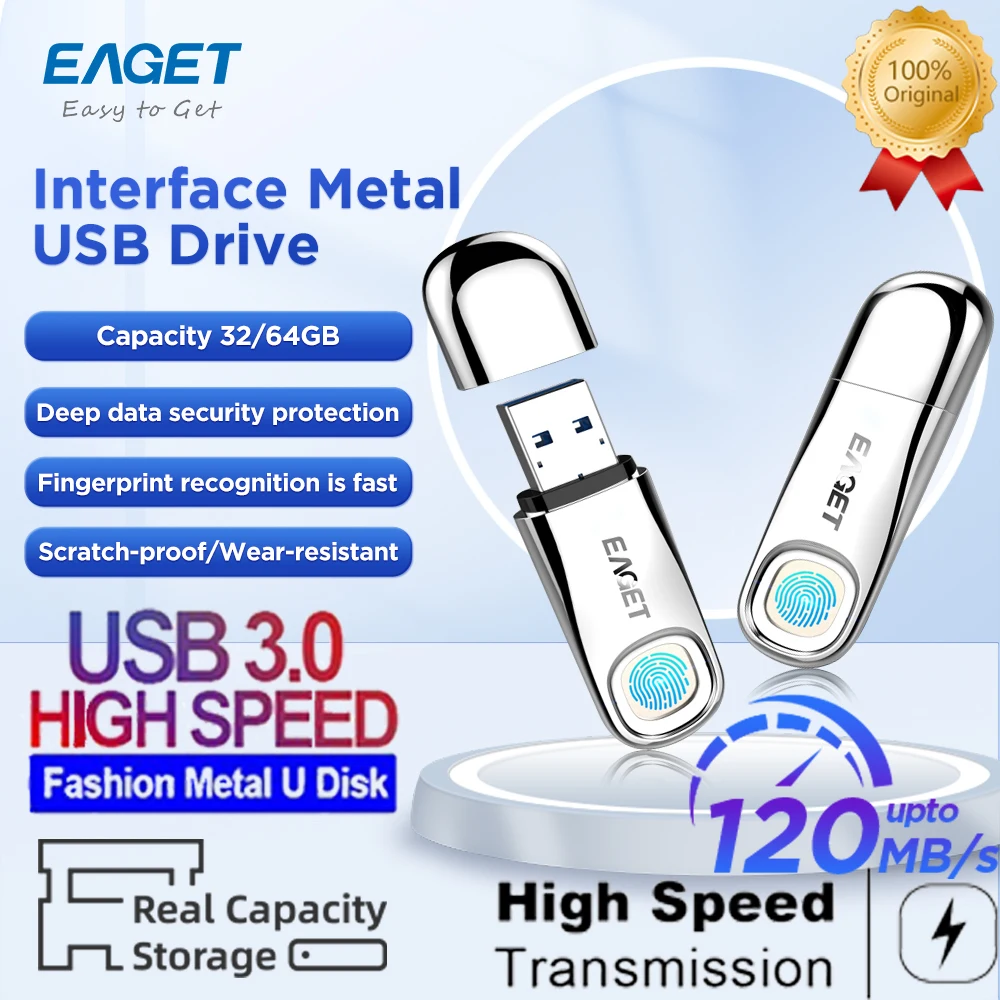 EAGET-USB-Fingerprint-Encryption-USB-Flash-Drive-32G-64G-128G-256G-Type ...