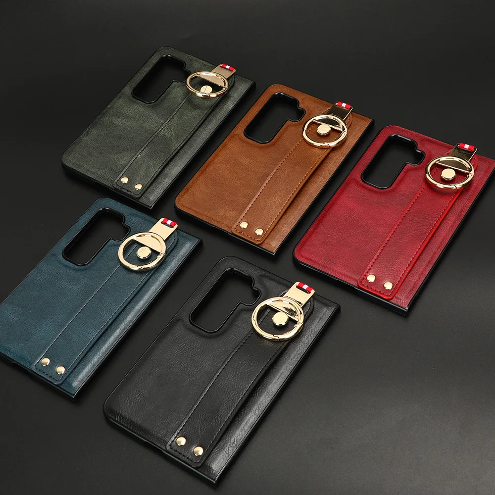 For Microsoft Surface Duo 2 Case With Ring Business Wristband Cover Case For Microsoft Surface ...