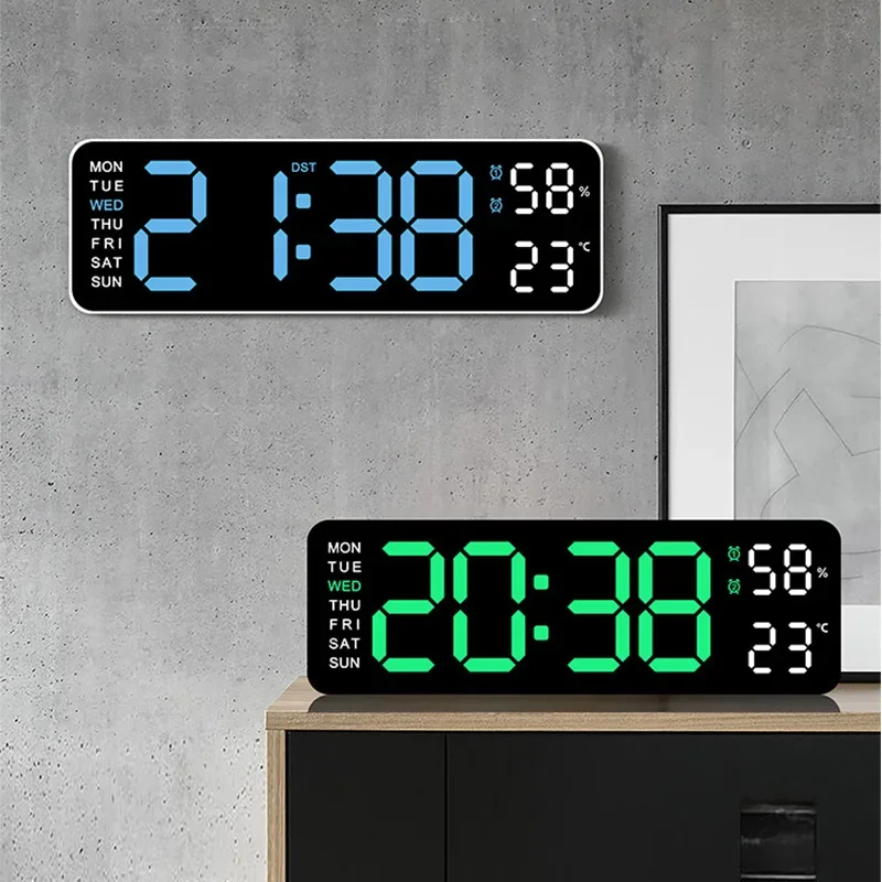 Creative-Digital-Wall-Clock-Temperature-and-Humidity-Week-Display ...