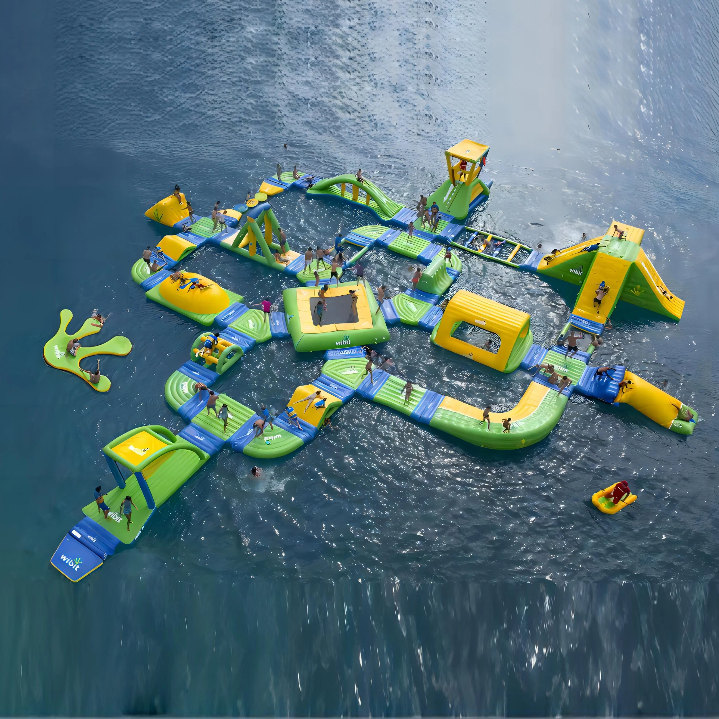 Commercial Outdoor Giant Wipeout Inflatable Obstacle Course Water Park ...