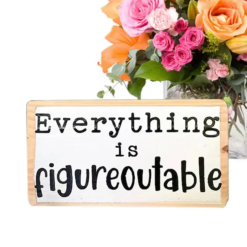 Funny-Desk-Wood-Sign-Catchword-Ornaments-Rustic-Decoration-Desktop ...