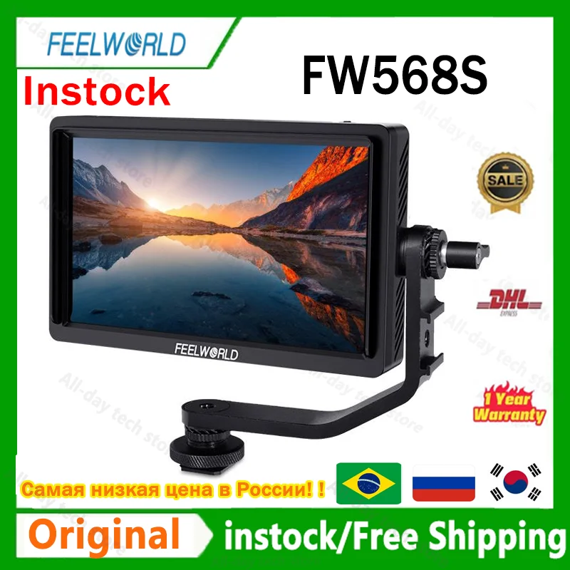 FEELWORLD-FW568S-4K-Monitor-on-Camera-DSLR-Field-Monitor-6Inch-Touch ...