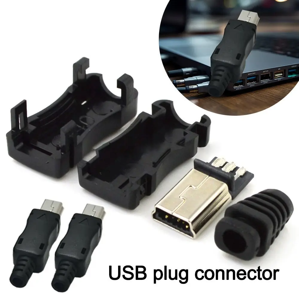 Mini-USB-Male-Connector-Male-Plug-Socket-Connector-Data-Cable-Connector ...