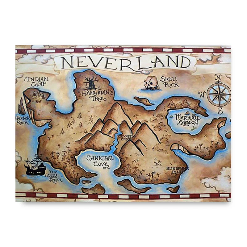 Neverland Map Printable