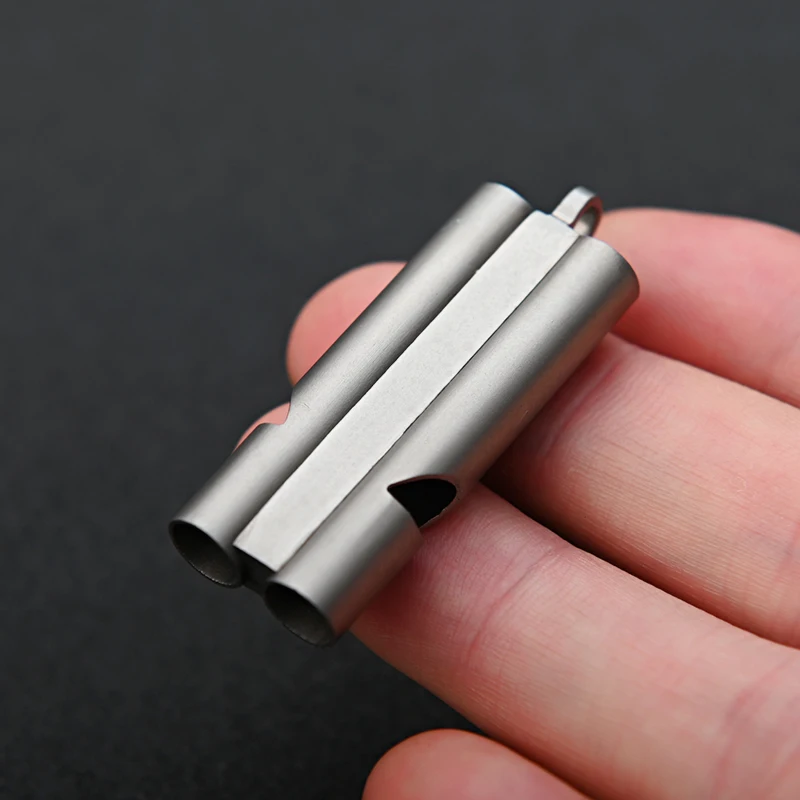 Titanium Alloy Dog Training Whistles Outdoor Survival Whistle Double ...