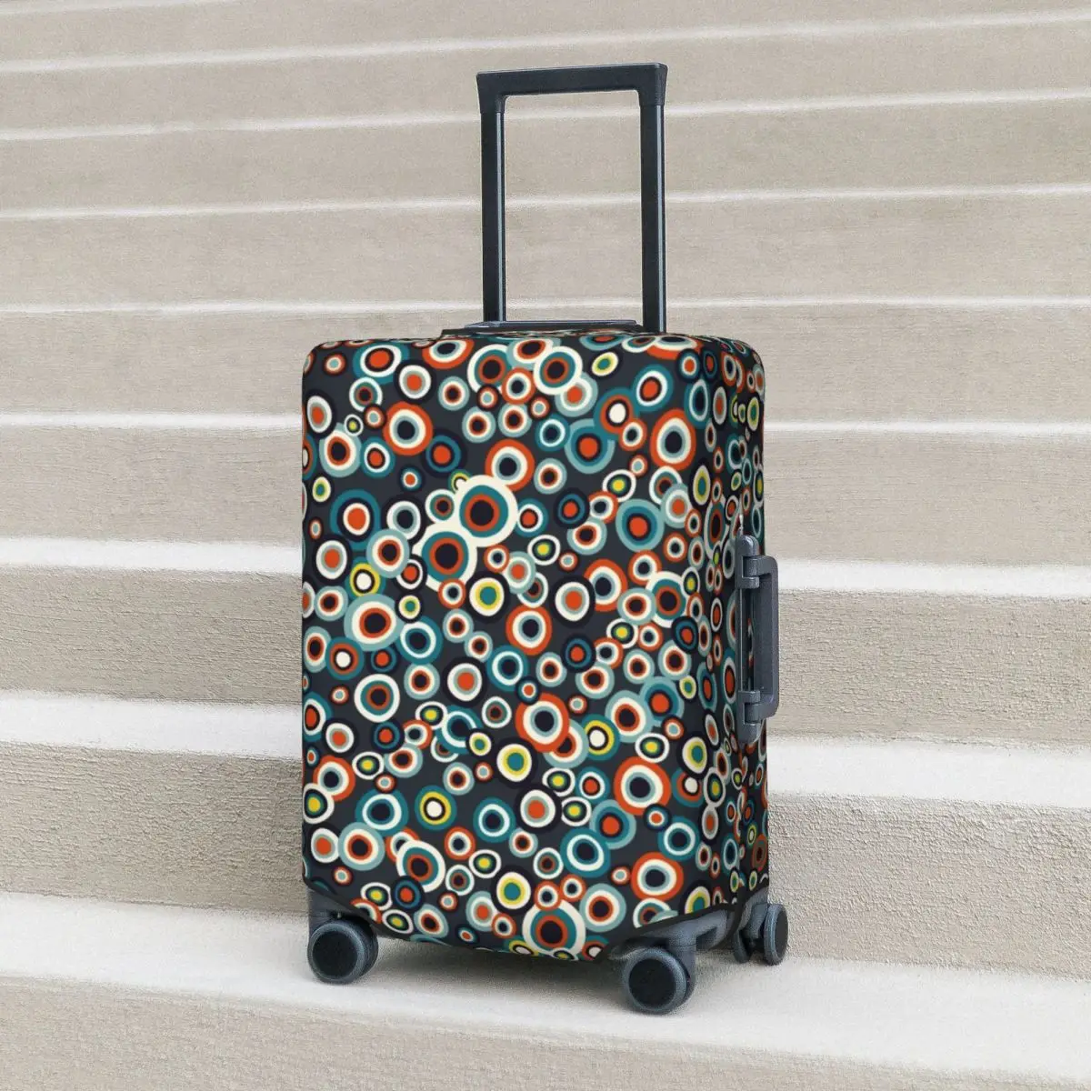 Colorful-Circles-Illustration-Suitcase-Cover-Vacation-Abstract ...