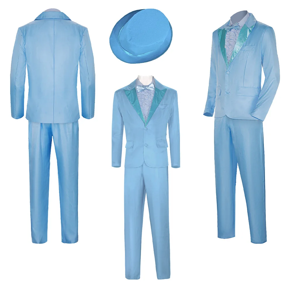 Male Dumb Cosplay Dumber Cosplay Hat Uniform Costume Christmas Blue ...