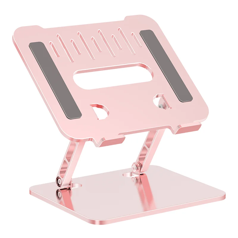 Pink-Laptop-Stand-Desktop-Notebook-Holder-Riser-Adjustable-Folding ...