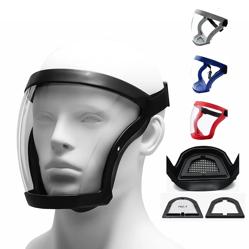 Transparent-Full-Face-Shield-with-Filters-Oil-splash-Proof-Mask-Splash ...
