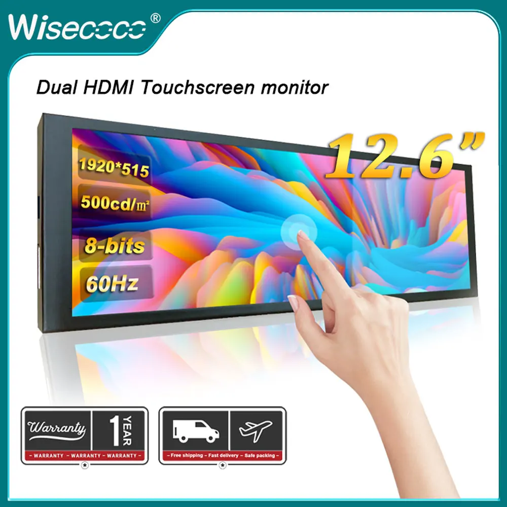 Wisecoco-12-6-Inch-Long-Display-Screen-IPS-Monitoring-Screen-for-PC ...