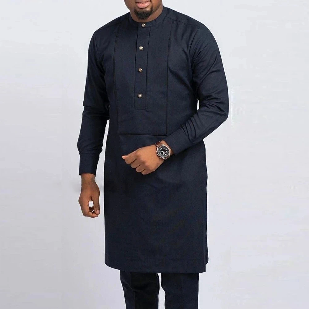 2024 African Men Dashiki Long Sleeve 2 Piece Set Traditional Outfit ...
