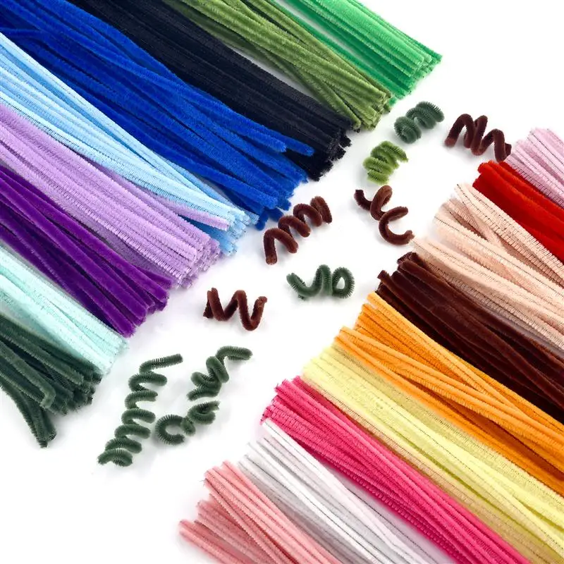 Plush Stick 100pcs Twisting Bar Chenille Stems Wire Pipe Kids Toys DIY ...