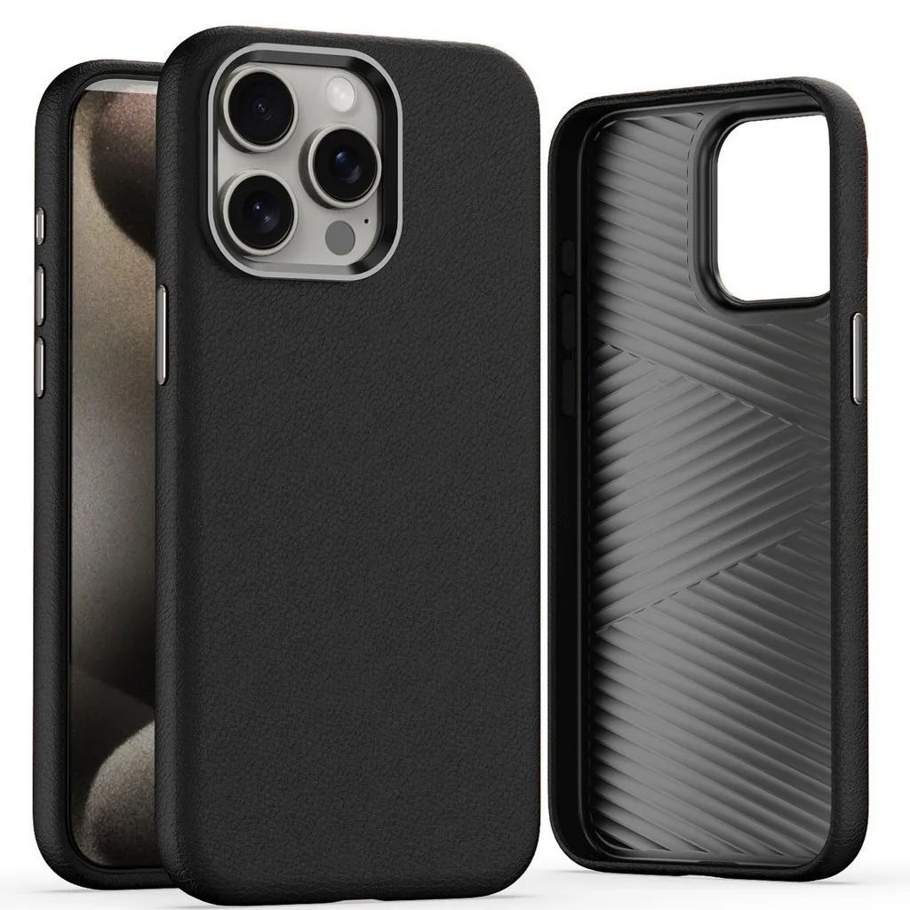 Luxury-Lychee-Pattern-Leather-Case-for-iPhone-15-Pro-Max-14-Plus-13-12 ...