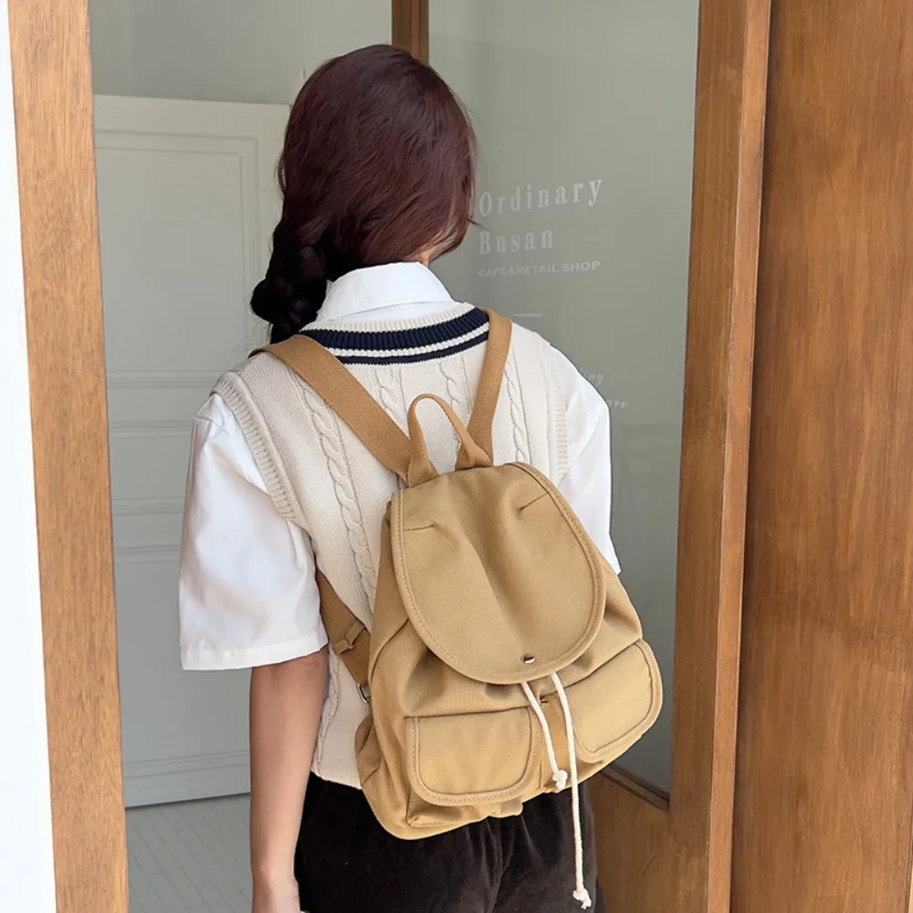 Flap-Drawstring-Canvas-Shoulder-Bag-Female-Korean-College-Students ...