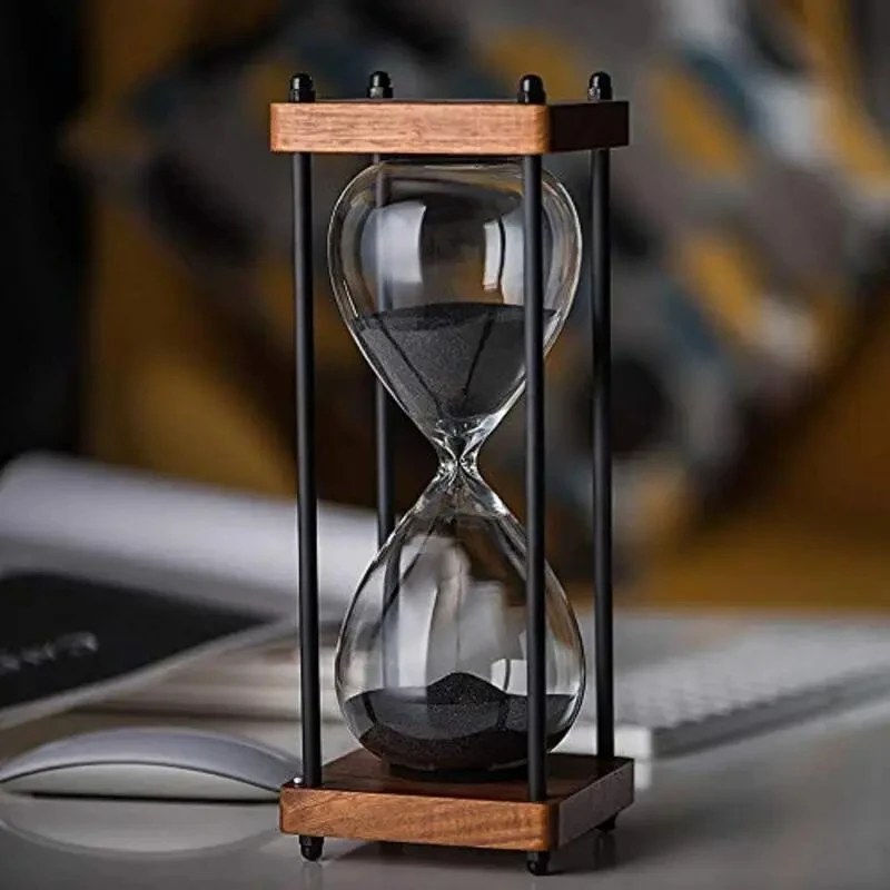 New-Large-Hourglass-Timer-60-Minute-Metal-Sand-Timer-Sandglass-Clock ...