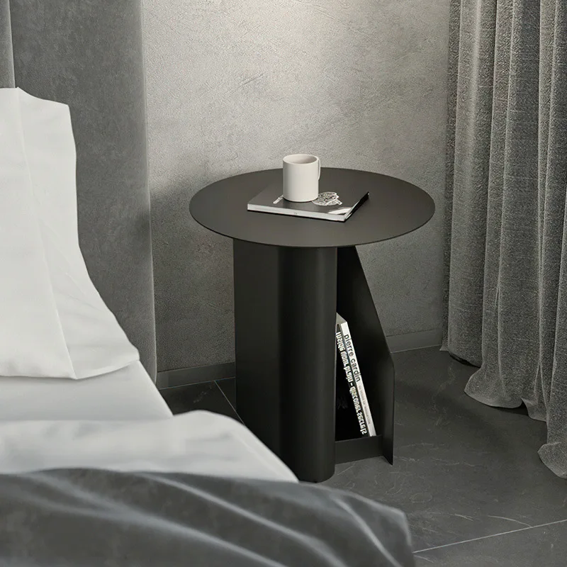 Black Bedside Table Modern Minimalist Small Creative Bedside Tables ...