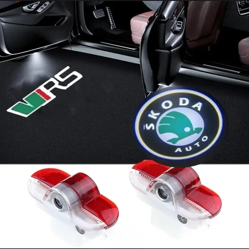 2Pcs LED Car Decor Door 3D Ghost Shadow Projector Courtesy Lights logo ...