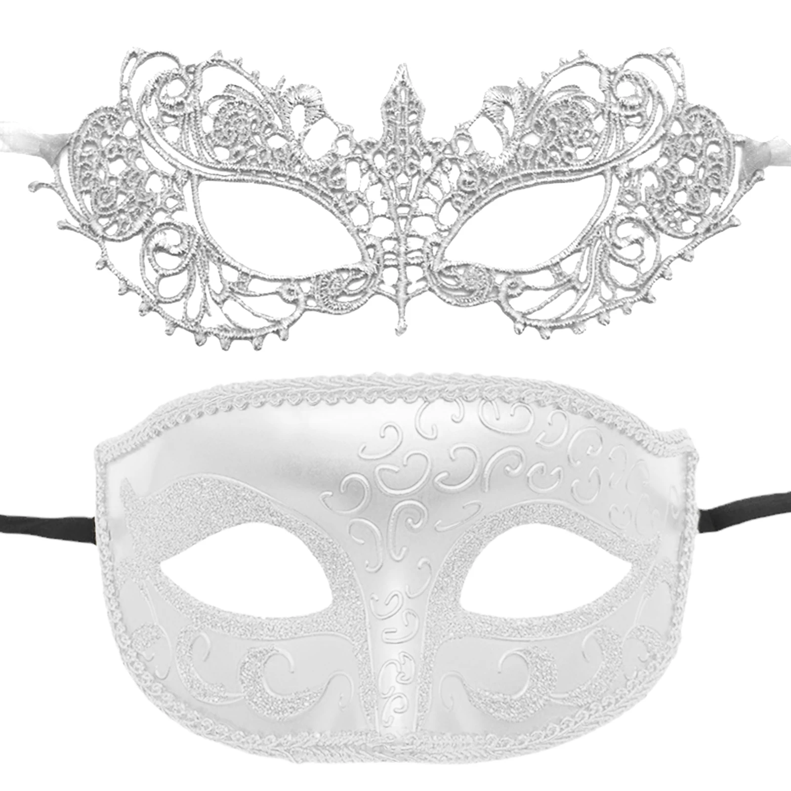 Male Masquerade Masks Silver