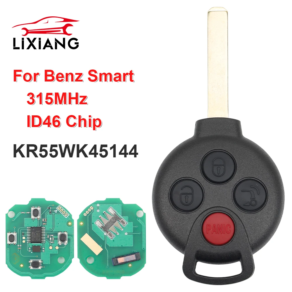 LIXIANG KR55WK45144 Remote Car Key Fob Replacement 4 Button 315MHz ...