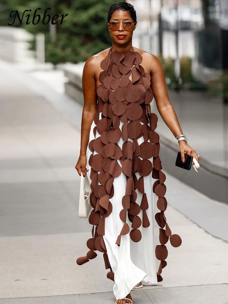 Nibber-Solid-Spliced-Circle-Long-Tanks-Top-Women-Sexy-Halter-Bandage ...