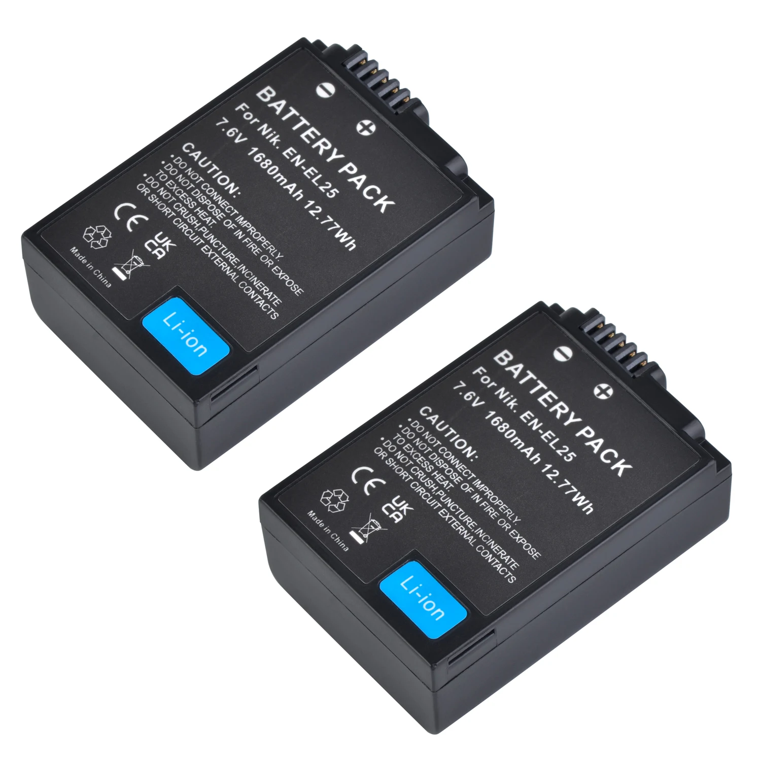 EN EL25 Battery Batmax 1680mAh Replacement for Nikon Z50 ZFC Cameras ...