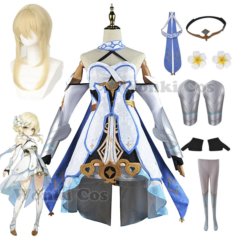 Genshin Impact Lumine Cosplay Costume Game Clothes Genshin Lumine Dress ...