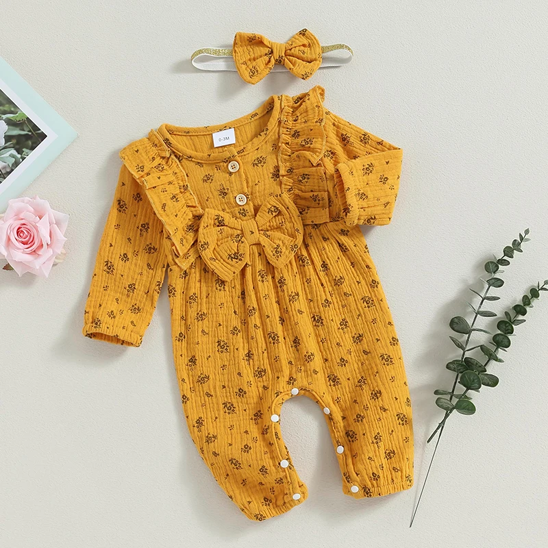 Baby-Girls-Fall-Romper-Outfits-Cute-Floral-Ruffle-Long-Sleeves-Jumpsuit ...