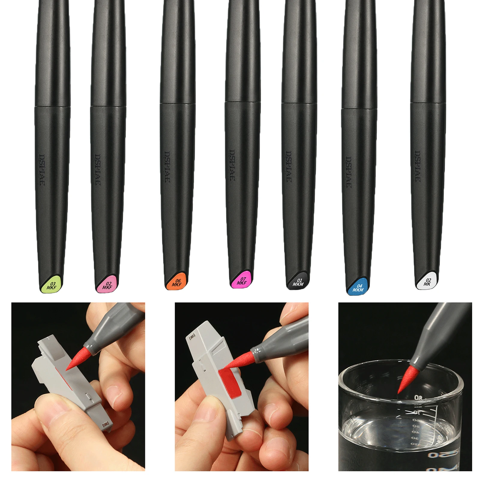 DSPIAE-5-8-12-Colors-Brush-Pen-Environment-friendly-Water-based-Soft ...