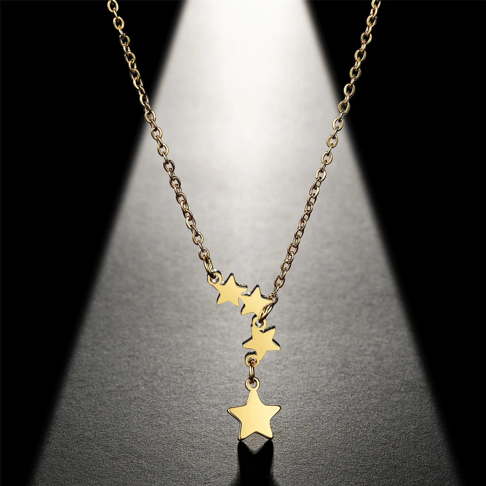 Skyrim Boho Star Pendant Tassel Necklace Stainless Steel Gold Color ...