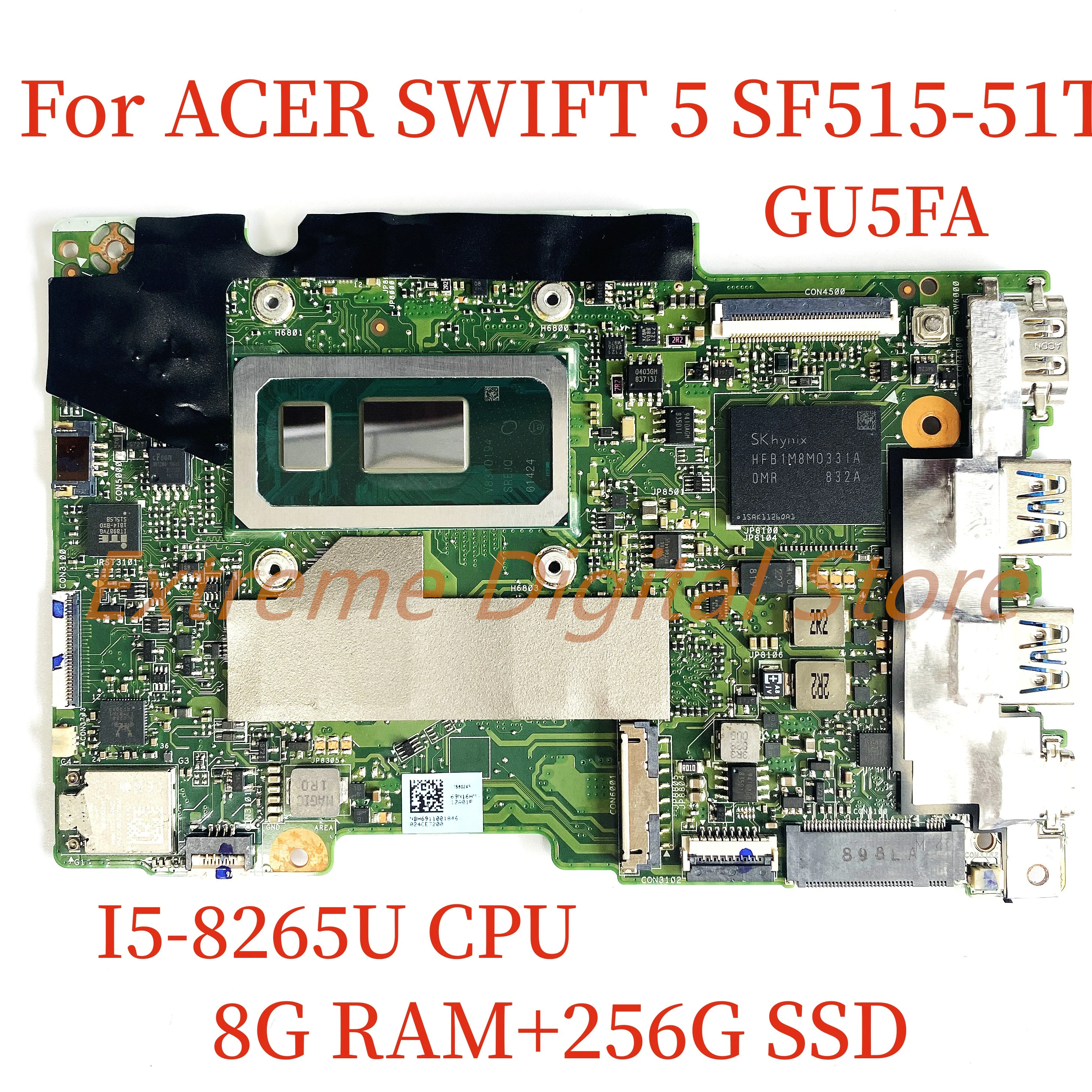 For-ACER-SWIFT-5-SF515-51T-laptop-motherboard-GU5FA-with-I5-8265U-I7 ...