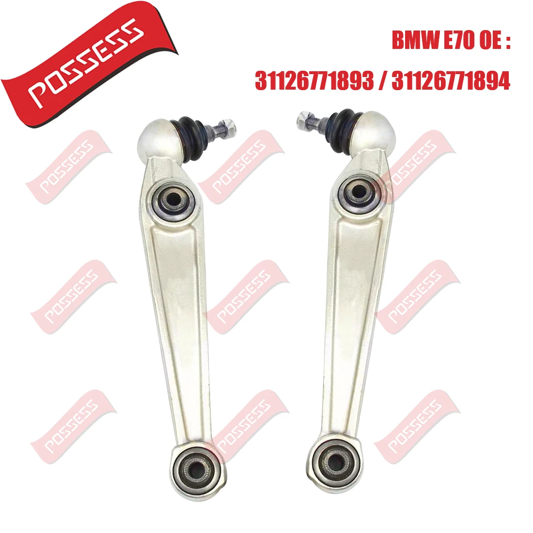 Bir çift ön alt süspansiyon düz BMW için kontrol kolu X5 X6 serisi E70 ...